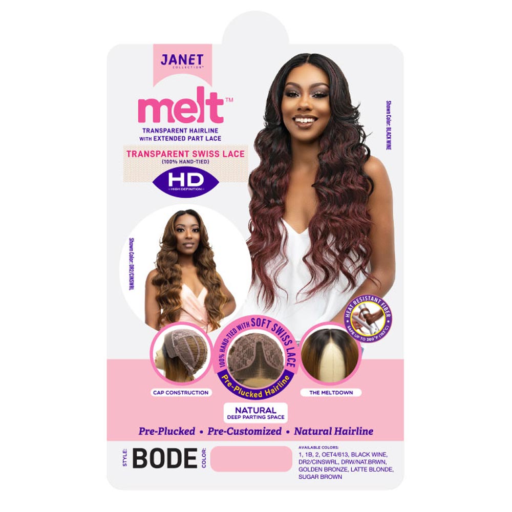 Janet Melt Transparent Hairline Extended Part Lace Front Wig - Bode ...