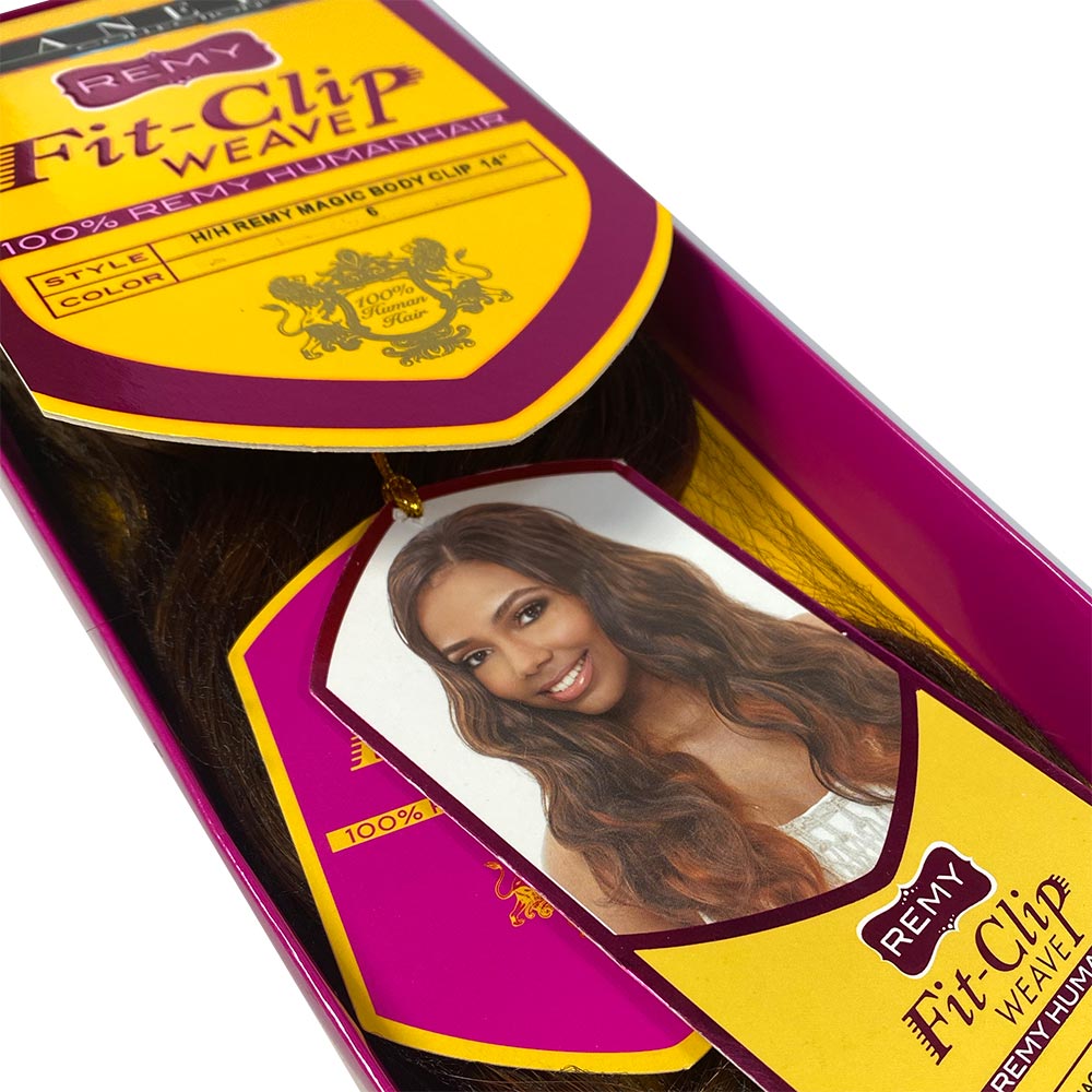 Janet Collection Remy Hair Fit-Clip Weave - Magic Body Clip (8 pcs ...