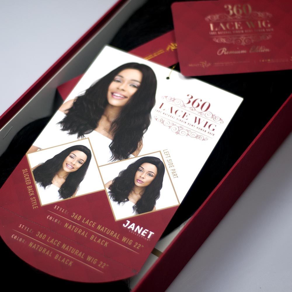 Janet Collection Unprocessed Hair 360 Lace Wig - NATURAL 22 ...