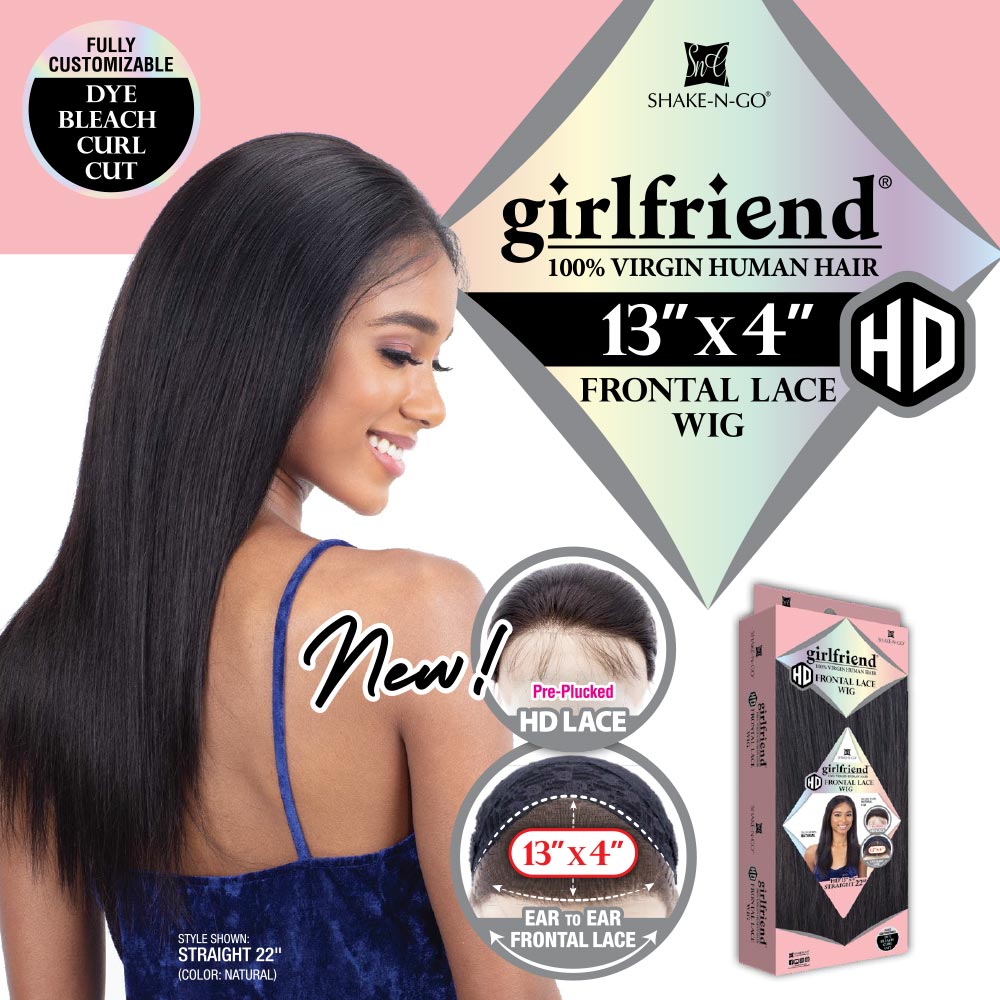 Shake-N-Go GirlFriend Virgin Hair HD Frontal Lace Wig - Straight 22 ...